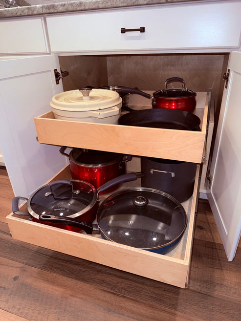 Slide out shelving – Interior Cabinet Solutions