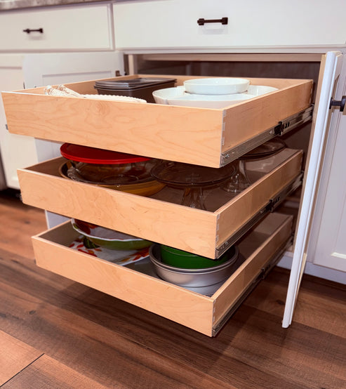 Triple pull out drawer – Interior Cabinet Solutions