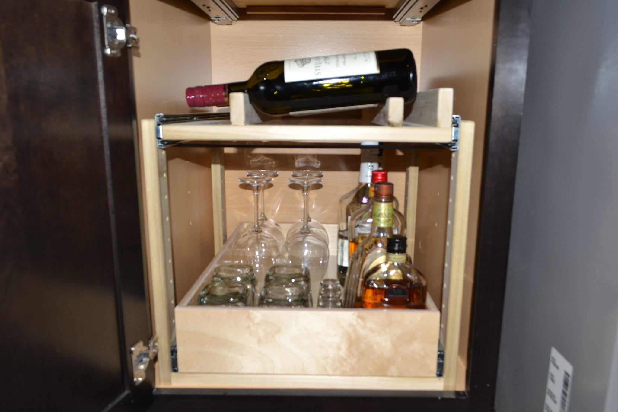 Pull-Out Wine Rack – Interior Cabinet Solutions